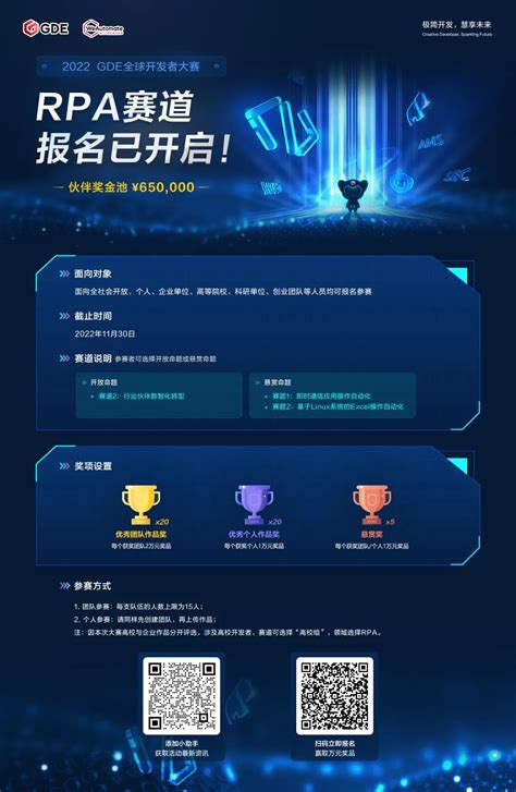 2022 Gde全球开发者大赛来袭，rpa赛道报名开启 Rpa中国 Rpa全球生态 数字化劳动力 Rpa新闻 推动中国rpa生态发展 流