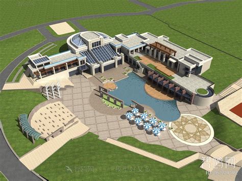 Modern Architectural Birdseye View Planning 3d Model Download Model Id 267229192 1miba