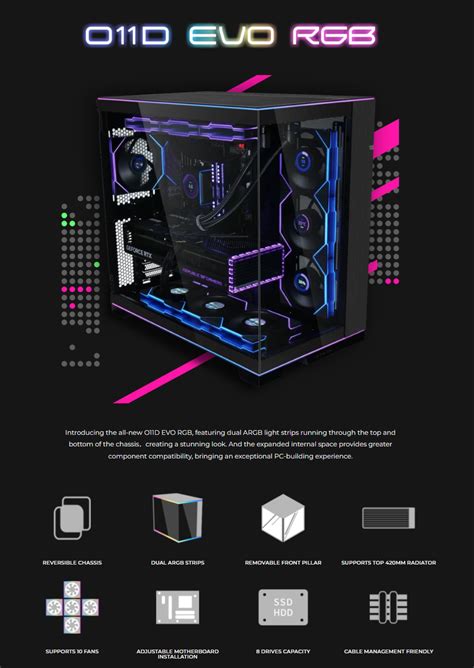 Lian Li O Dynamic Evo Rgb Tempered Glass Black White O D Evo Rgb Shopee Malaysia