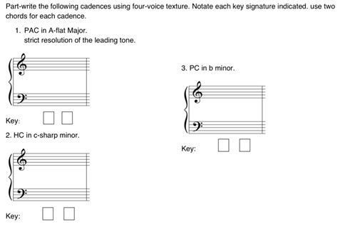 Is There Any Rule When We Do Cadences With Minor Part Write The Course Hero