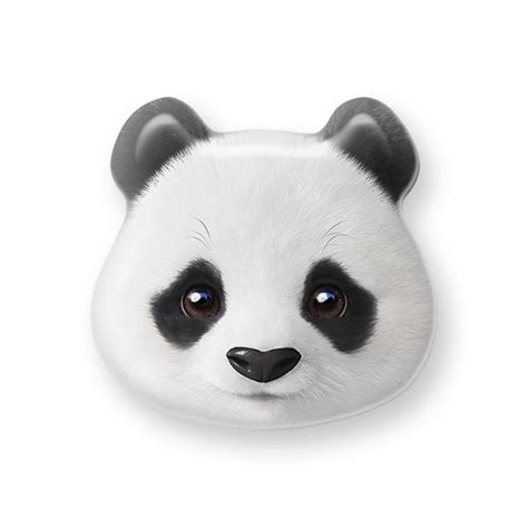 자이언트판다 팡이 얼굴 모양 에폭시톡 슈가캣and캔디도기