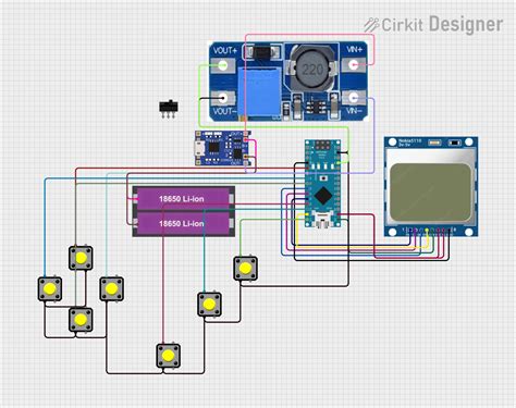 Battery Powered Arduino Nano With Nokia 5110 Lcd And Pushbutton
