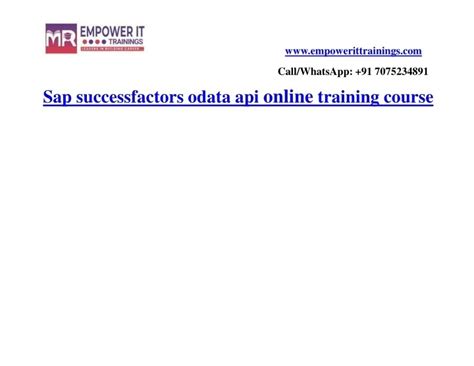 Ppt Sap Successfactors Odata Api Online Training Course Powerpoint Presentation Id12992163