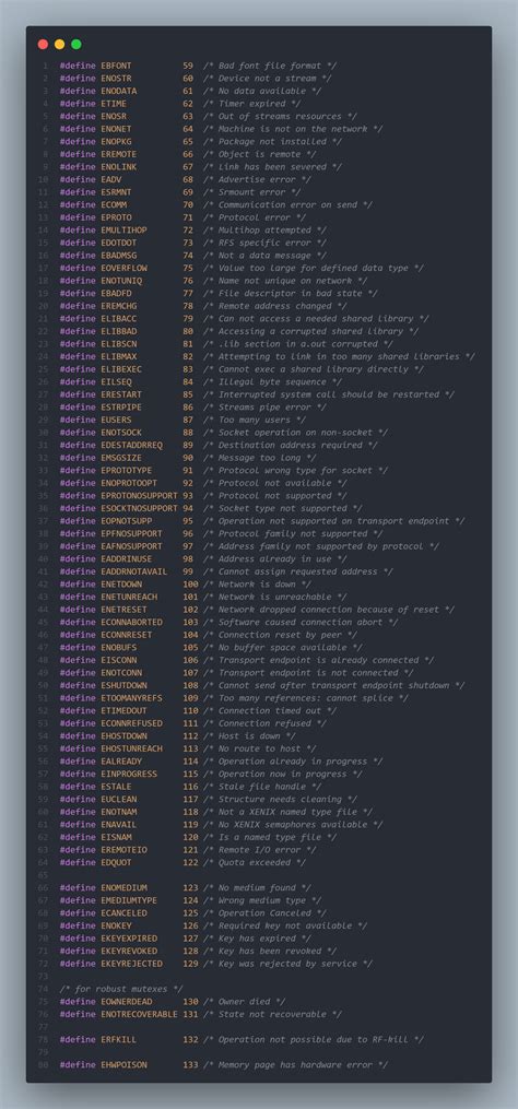 【linux】linux内核错误码整理 Csdn博客