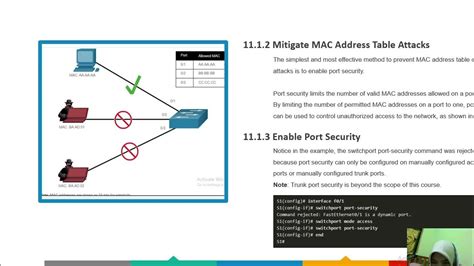 Module 11 Switch Security Configuration Youtube