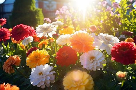 Premium Photo Garden Gala Festive Flourish In The Flower Garden