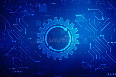 Update Icon With Binary Codes On Technology Abstract Background Stock Illustration