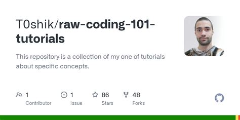 Github T Shik Raw Coding Tutorials This Repository Is A