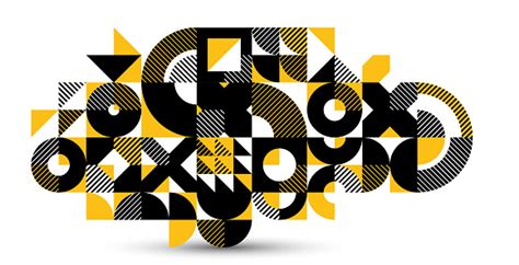 기하학적 추상 미술 원과 다른 모양의 타일이 있는 벡터 기하학적 배경 줄무늬 질감 모더니즘 스타일 선형 모티프 창의적인 디자인 0명에 대한 스톡 벡터 아트 및 기타 이미지