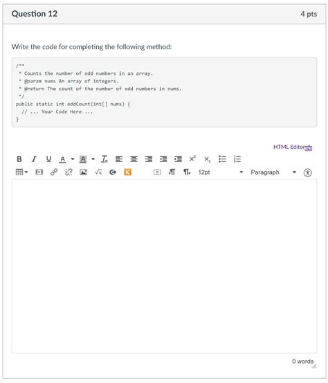 Solved Question 12 4 Pts Write The Code For Completing The