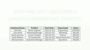 Onboarding Excel Templates Free Download Pikbest