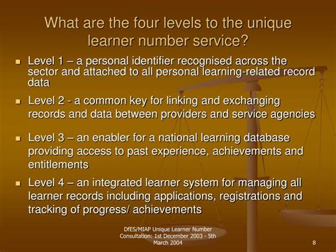 PPT Briefing On The Consultation Into The Feasibility Of The Unique Learner Number PowerPoint