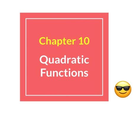 Chapter 10 Quadratic Functions Bundle Tpt