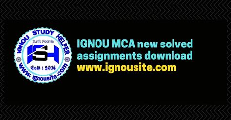 Ignou Mca Old All Semester Solved Assignments 2025 26 Free Solution