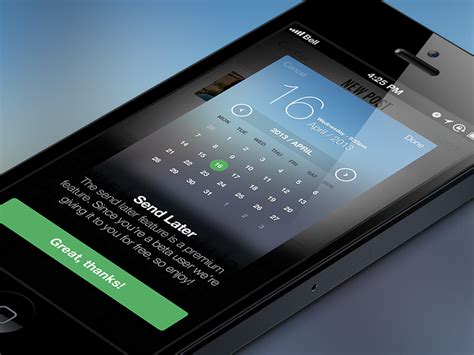 Ios7 Inspired Date And Time Picker Overlay Ios 7 App Design Calendar