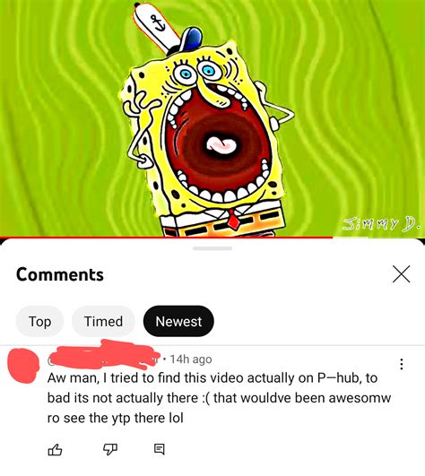 Found On An Inappropriate Spongebob Ytp There Was A Scene Where The