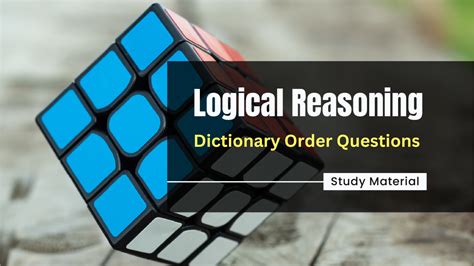 Dictionary Order Questions Top 10 Mcqs With Solutions