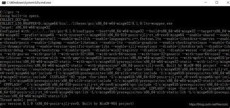 Windows下安装mingw 64编译器mingw版本查看 Csdn博客