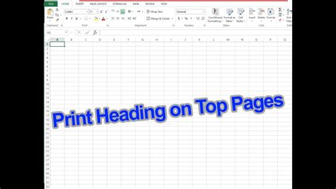 ms excel solution how to print heading on each page youtube