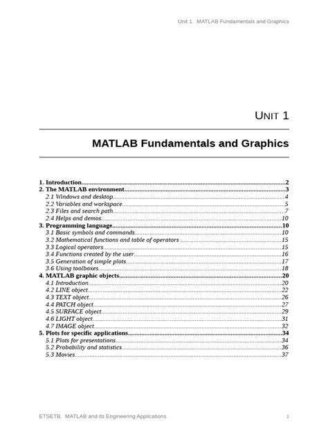 mae unit1 fundamentals and graphics rev2018 pdf matlab matrix