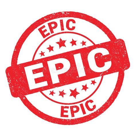 Epic Text Written On Red Stamp Sign Stock Illustration Illustration Of Word Sign 263315601