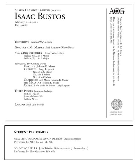 Live At The Rosette Isaac Bustos Program Austin Classical Guitar
