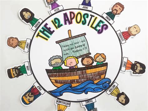 Jesus 12 Disciples Names Printable 12 Disciples Craft Fishers Of Men