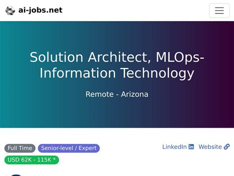 Hiring Solution Architect Mlops Information Technology Remote Raimljobs