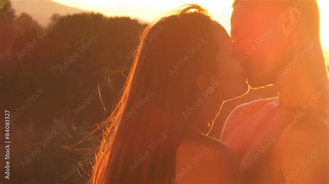 Romantic Young Nude Couple Kiss Out In A Field Stock Video Adobe Stock