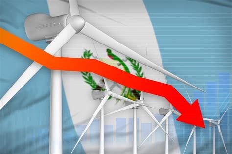 과테말라 바람 에너지 힘 내림 도표 아래로 화살표대체 자연 에너지 산업 그림 3d 일러스트레이션 개념에 대한 스톡 사진 및 기타 이미지 Istock