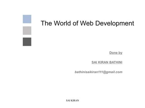 Web Development Ppt By Bsk Ppt