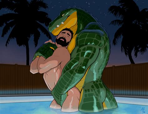 Rule 34 Alligator Alligatorid Anthro Ashbearfox Artist Crocodilian