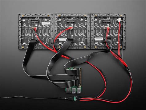 Adafruit Triple Led Matrix Bonnet For Raspberry Pi For Hub75 Id