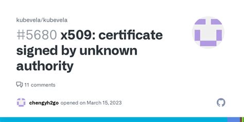 X509 Certificate Signed By Unknown Authority · Issue 5680 · Kubevela