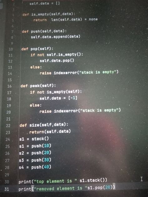 Implementation Of Stack Using List Ashutosh Mishra
