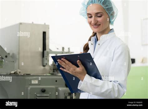 Portrait Of Woman Inspector During Quality Control In Factory Stock Photo Alamy