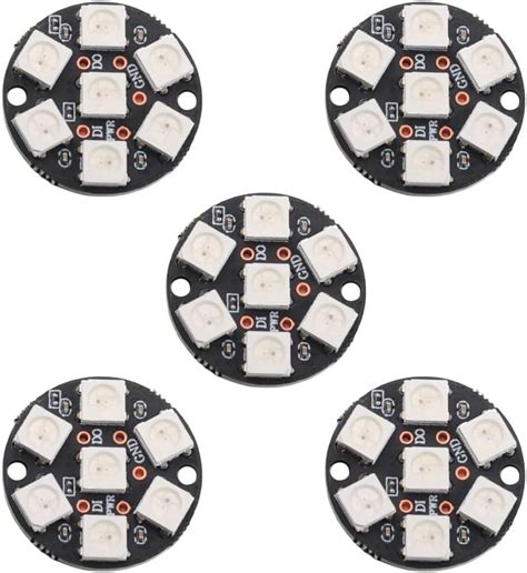 7 Bits Ws2812 Rgb Led Anillo Smd 5050 Cadena Led Direccionable Individual Programable Con