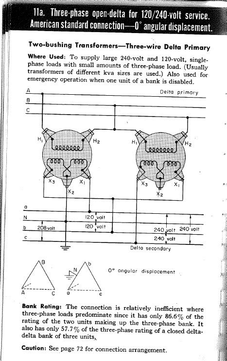 Open Delta Transformer Connection Diagram