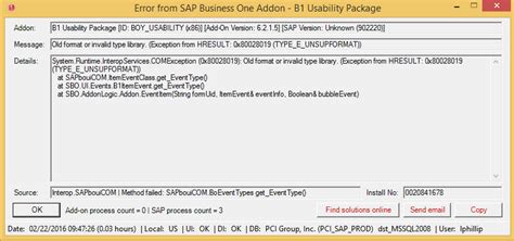 Sap Issue Old Format Or Invalid Type Library Boyum Help Center