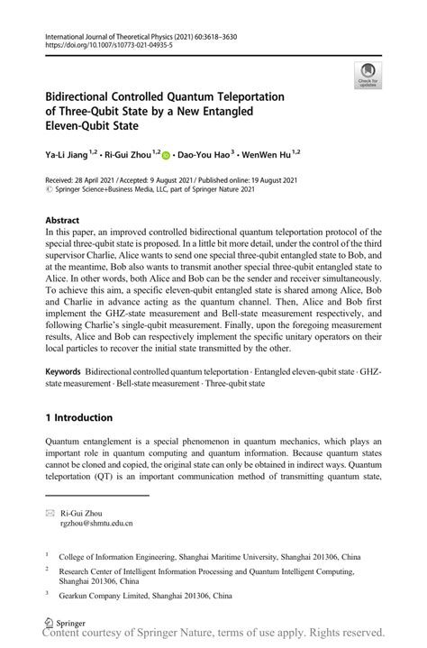 Bidirectional Controlled Quantum Teleportation Of Three Qubit State By