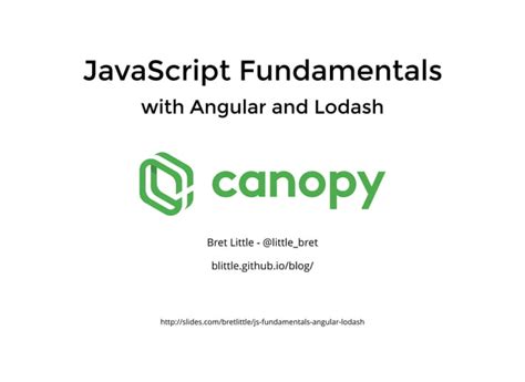 JavaScript Fundamentals With Angular And Lodash PPT