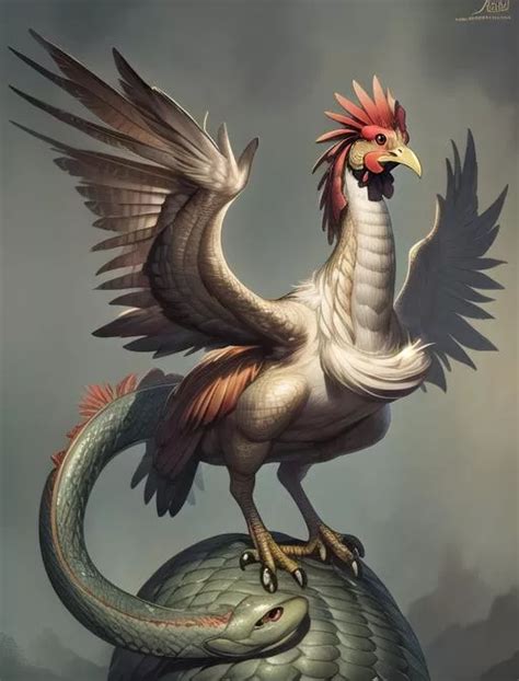 Mythical Creature Cockatrice Aieasypic