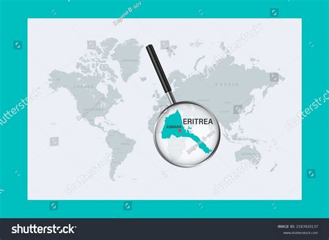 Map Eritrea On Political World Map Stock Vector Royalty Free 2183920137 Shutterstock
