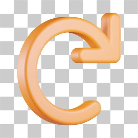 Premium Psd Redo Rotate 3d Icon