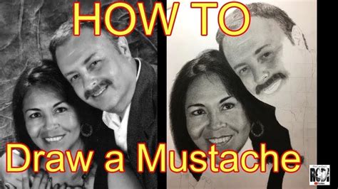 How To Draw Mustache In Pencil Drawing Tutorial Photorealistic