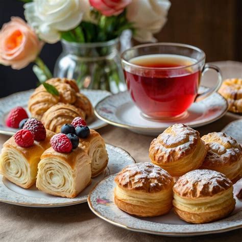 Cozy Afternoon Tea With Assorted Pastries Premium Ai Generated Image