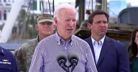 Biden Desantis Survey Hurricane Ian Damage In Florida