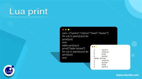 Lua Print How Print Function Works In Lua With Examples