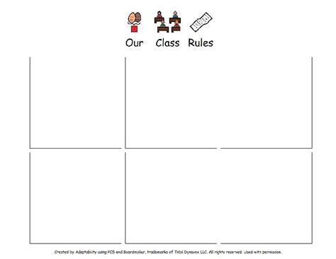 Classroom Rules And Expectations Visuals For Special Needs Students