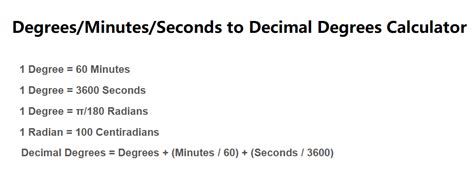 Degreesminutesseconds To Decimal Degrees Calculator